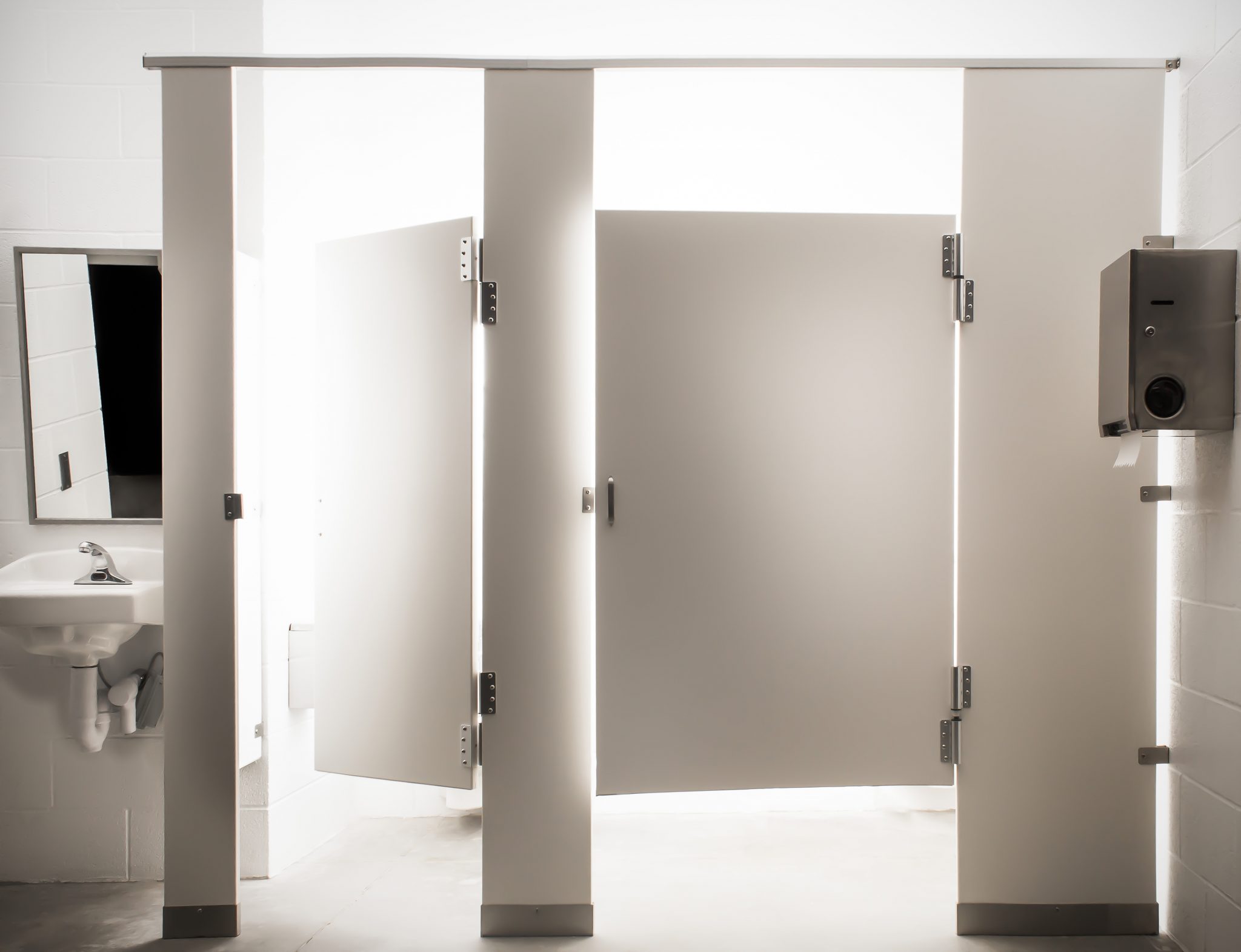 White Hiny Hiders Partitions - Scranton Products